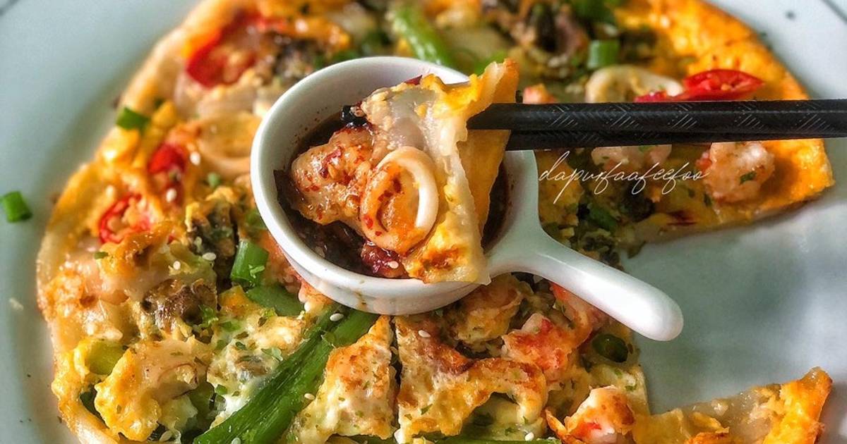 Resipi Haemul Pajeon (Korean Seafood Pancake) oleh Kakak Faa - Cookpad