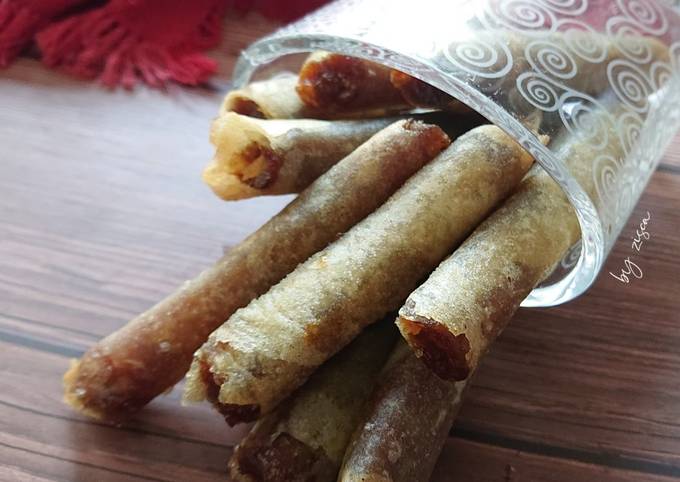 Resep Nian Gao (Kue Keranjang) balut Kulit Lumpia oleh zisca - Cookpad