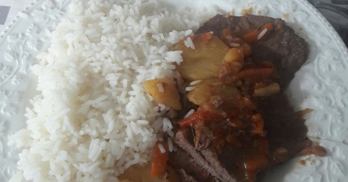 Churrasco A La Criolla Con Arroz Receta de Romina González