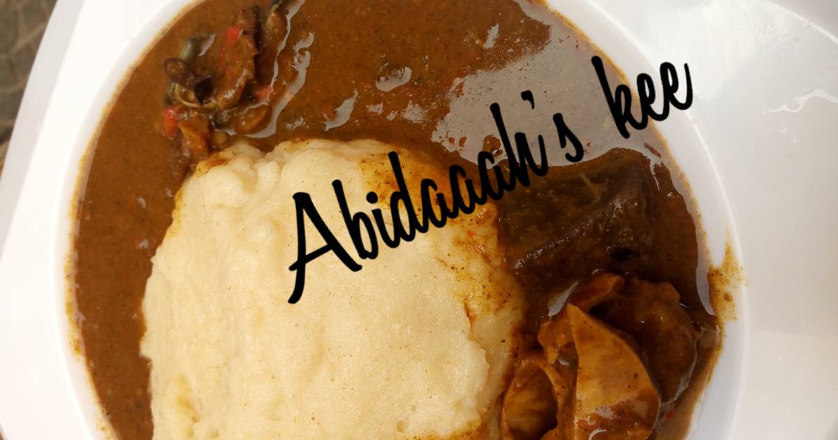 Miyar kuka da tuwon semovita Recipe by Abidaaah's Kee - Cookpad