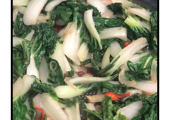 Resipi Sawi Putih Tumis oleh Audrey J - Cookpad