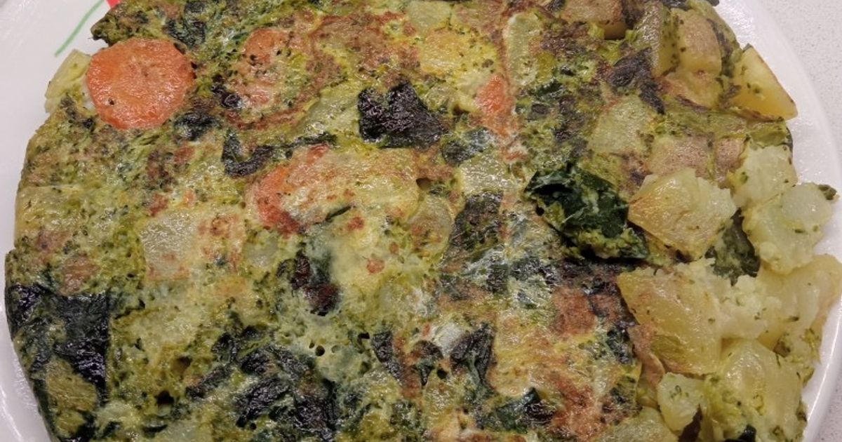 Three Color Frittata With Broccoli Rabe, Potatoes, And Carrots 🥕🥦🥚👩‍🍳 ...
