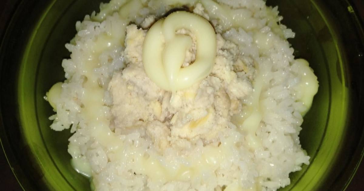 Resep Ketan magic com topping durian susu 😘 oleh Zeni - Cookpad