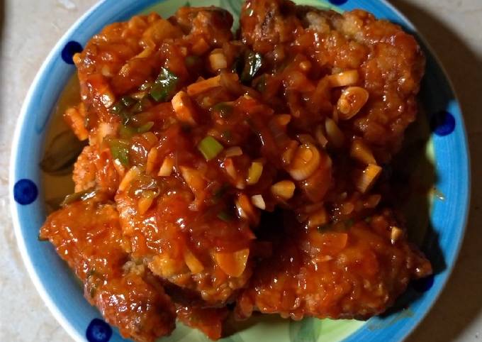 Resep Ayam Saus Pedas (Gochujang) oleh Mama Ryu - Cookpad