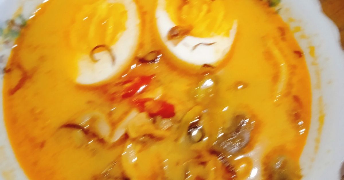 Resep jamur telur kuah santan rumahan enak dan mudah - Cookpad