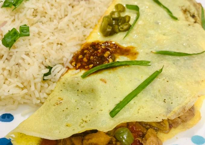 Stuffed chicken in Omelette (Kai Yad Sai) Recipe by Sarosh Zeeshan ...