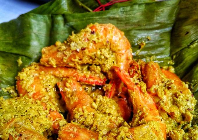 Subhasree Santra বানিয়েছেন চিংড়ি পাতুরি (chingri paturi recipe in ...