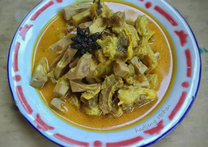 Resep Gulai Cincang Tetelan Sapi & Nangka Muda oleh Hadleny Kitchen - Cookpad