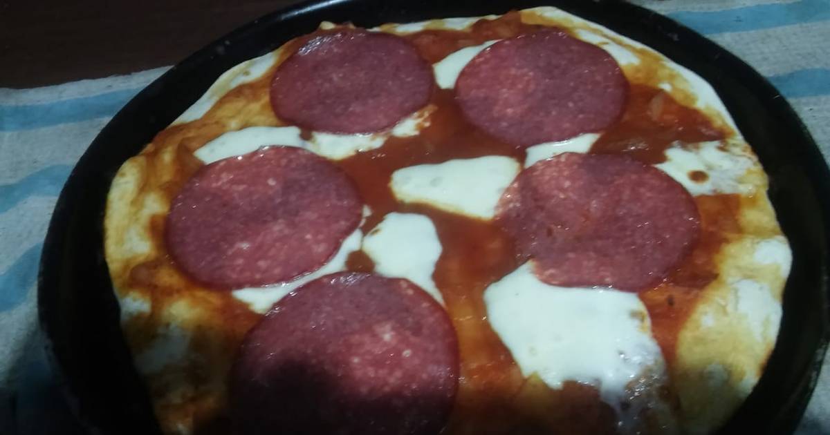 Pizza con salame - 274 recetas caseras- Cookpad