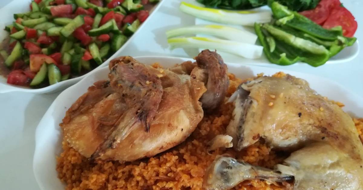 طريقة عمل برغل احمر على دجاج على اصولها بطريقة سهلة وسريعة من Wadakjj ...