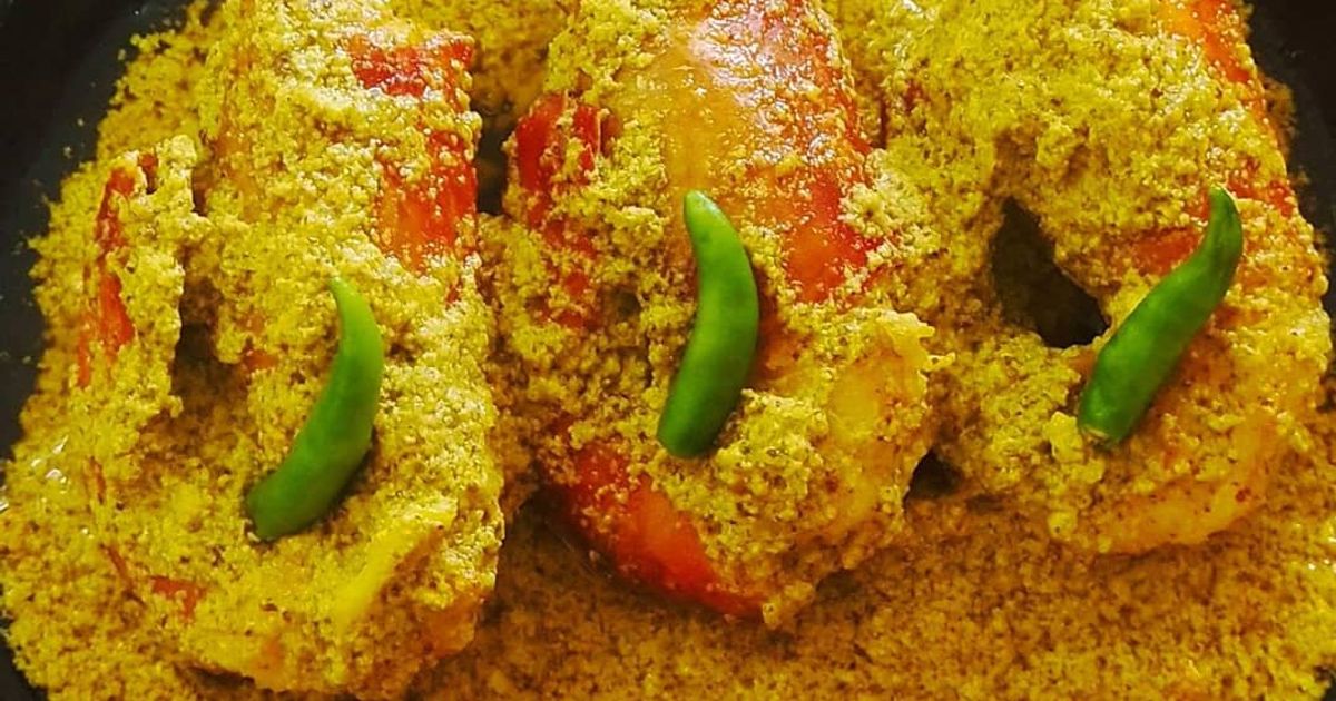 Steamed Prawn/Sorshe Bhapa Chingri Recipe by Rimpa Bose Deb - Cookpad