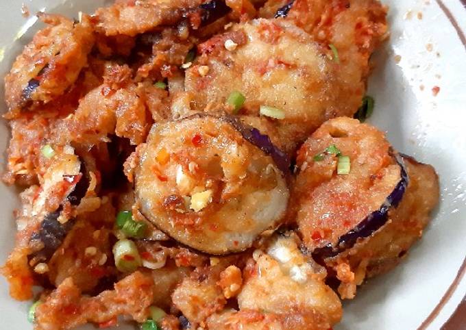 Resep Terong Raos kriuk pedas oleh Diah Surya - Cookpad