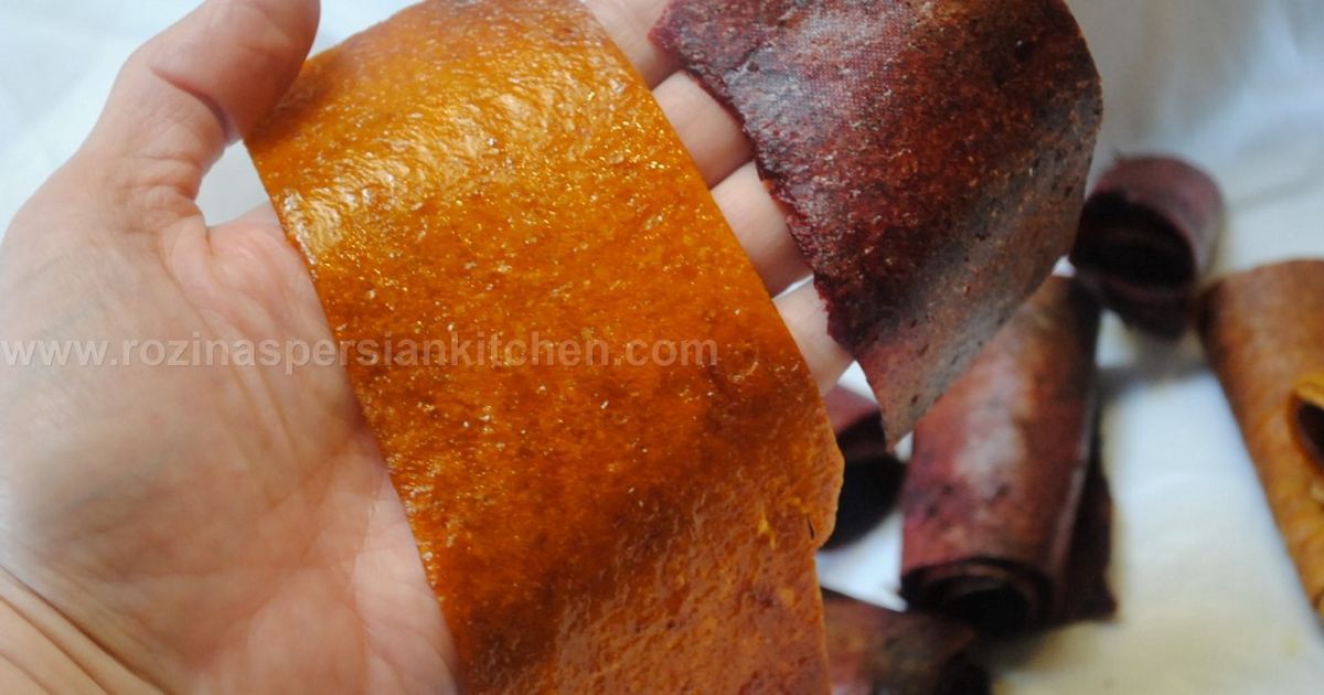 Fruit Leather (Persian Lavashak لواشک)#Familyfriendly Recipe by Rozina ...