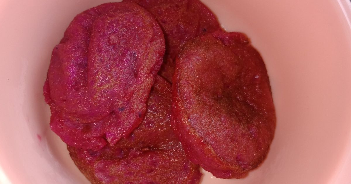 Resep Kue Merah Buah Naga Cemilan Mpasi 8 Bln oleh Fullsun - Cookpad