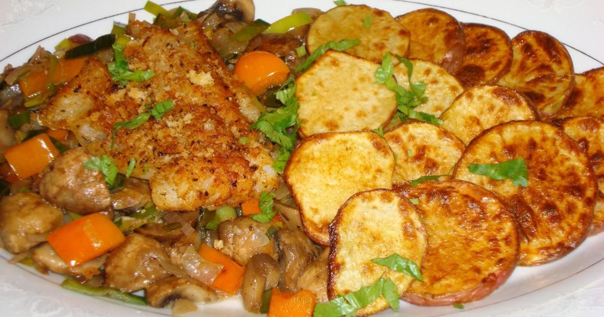 Broiled Pollock With Leeks And Cremini Mushrooms Recipe By Jon Michelena