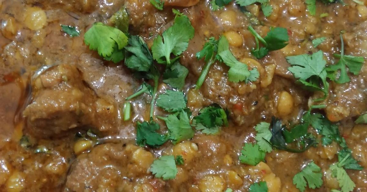 Dal Chana Gosht Recipe by Noor Ul Ann - Cookpad