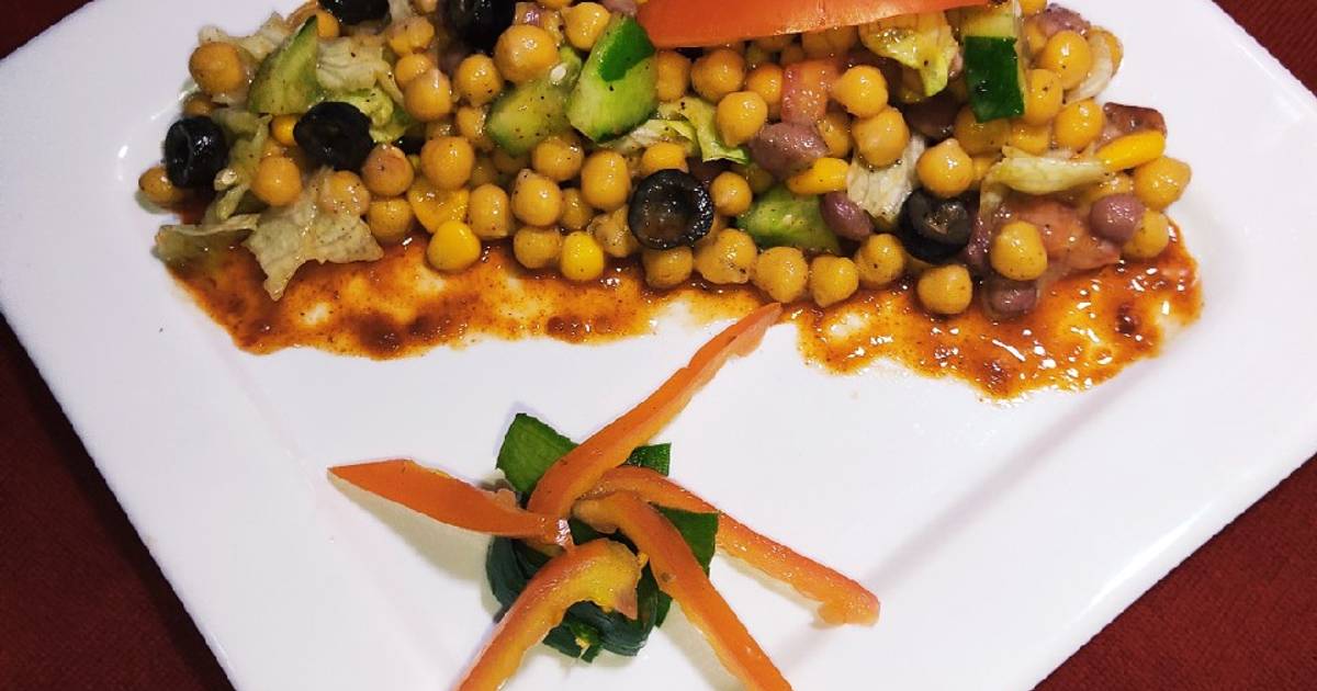 Nutritious Beans Chaat 🥗 Recipe by Bushra Mazhar - Cookpad