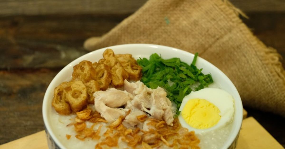 Resep bubur ayam cina masak ricecooker rumahan enak dan mudah - Cookpad