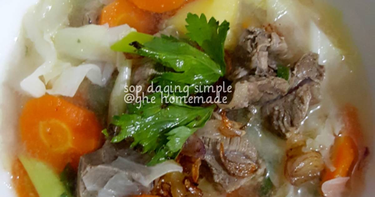 Resep Sop daging simple oleh Ghe Homemade - Cookpad