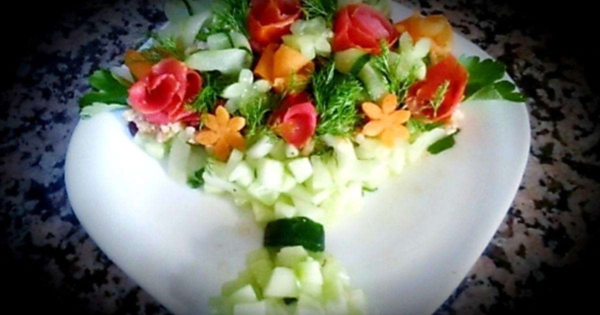 Salad In The Shape Of A Bouquet Of Flowers Recipe by isabel maloum ...
