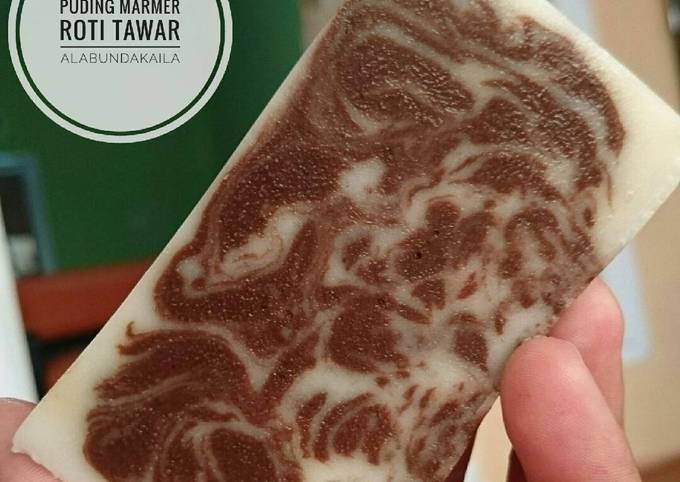 Resep Puding Marmer Roti Tawar oleh Tityas Margawati - Cookpad