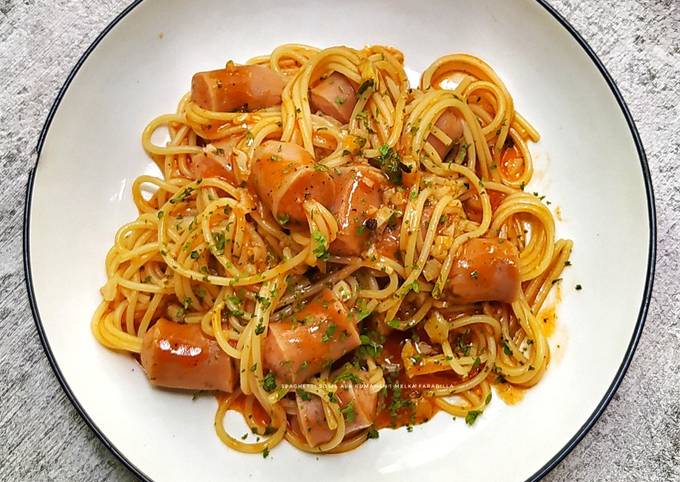 Resep Spaghetti Sosis Ala Rumahan oleh Melka Faradilla Husna Sembiring ...