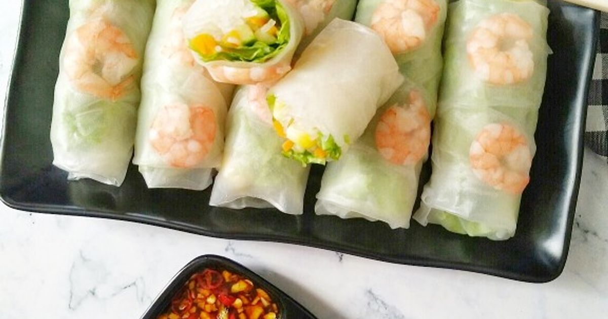 Resep Vietnamese spring roll segar dan sehat tanpa digoreng