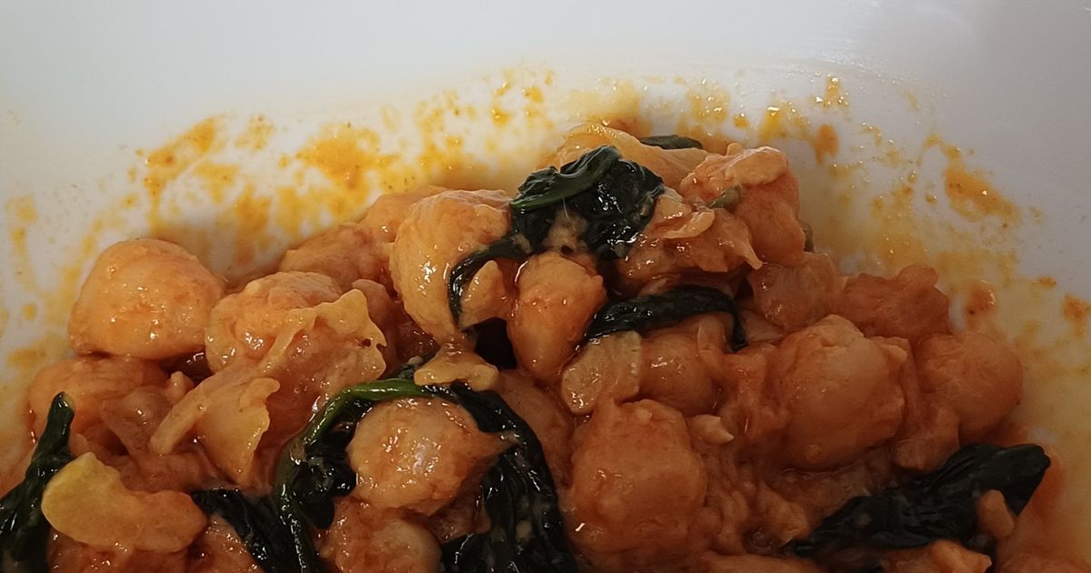 Curry De Garbanzos Y Espinacas Receta de estrella- Cookpad