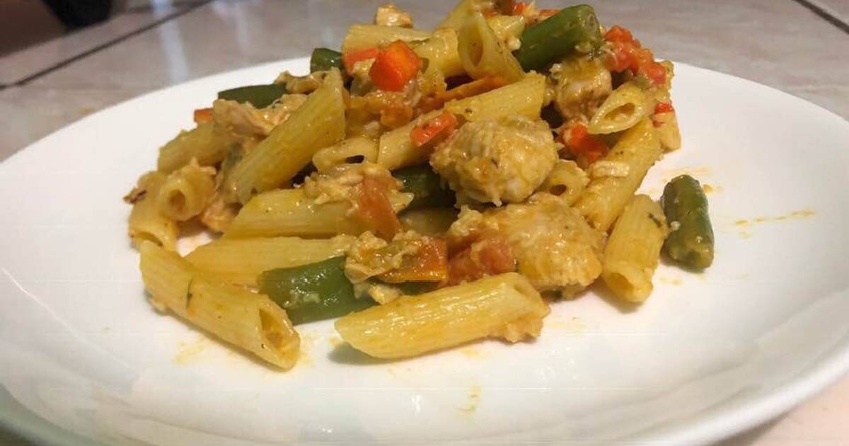 Pasta penne di primavera Receta de cocina de Dayi- Cookpad