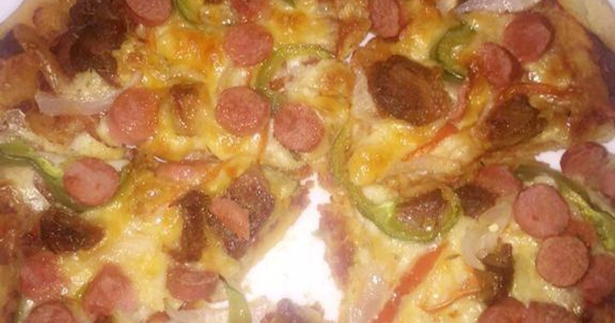 Pizza girki daga Umar Baba Fatima - Cookpad