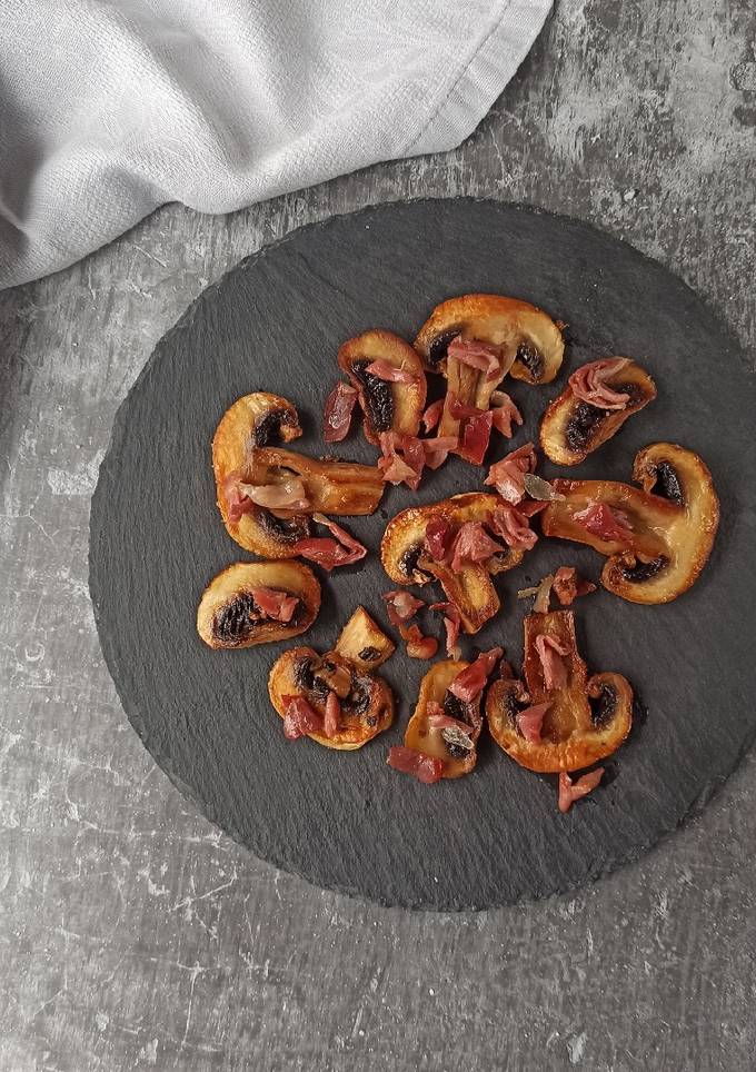 Champiñones con jamón Receta de Ir CrM- Cookpad