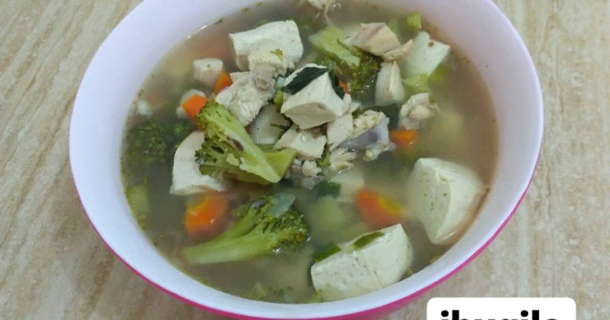 Resep Sop tahu ayam brokoli oleh istiarin - Cookpad