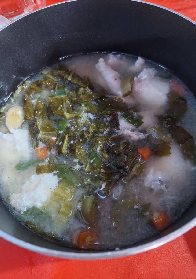Resep Sop Ikan Sayur Asin (Suan Chai Yu) versi simple kuah bening oleh ...