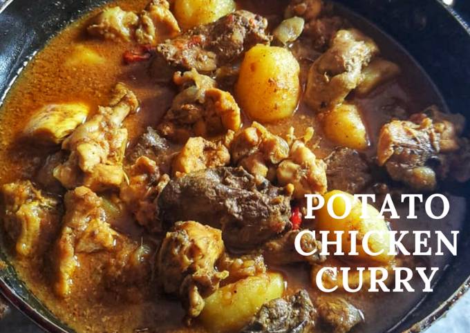 Aloo Chicken Curry Recipe By Tina Chakraborty Lets Cook Cookpad
