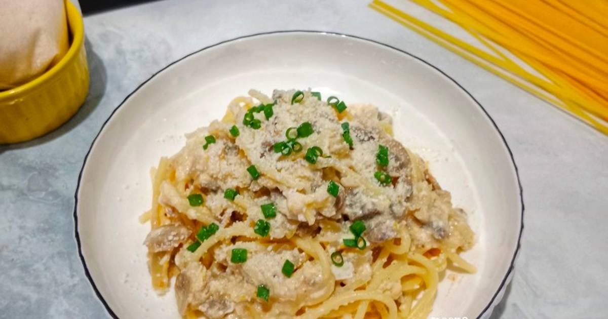Resep Creamy Spaghetti Oleh Mena Andriana Cookpad