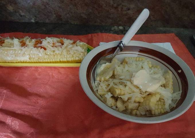 Elotes con queso y mayonesa Receta de j.floresdeulloa- Cookpad