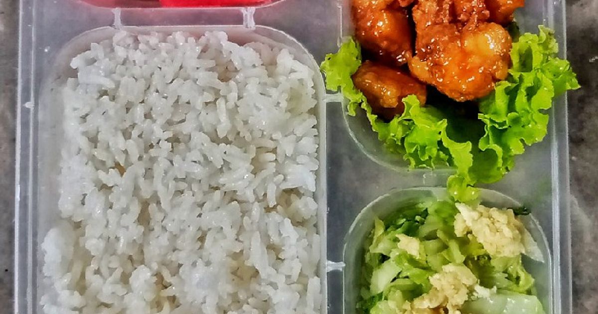 Resep bento ayam pop corn rumahan enak dan mudah - Cookpad