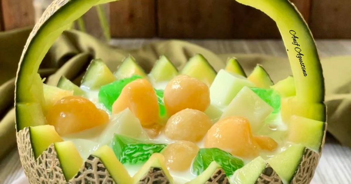 Resep Es Melon Susu Creamy oleh anif agustina - Cookpad