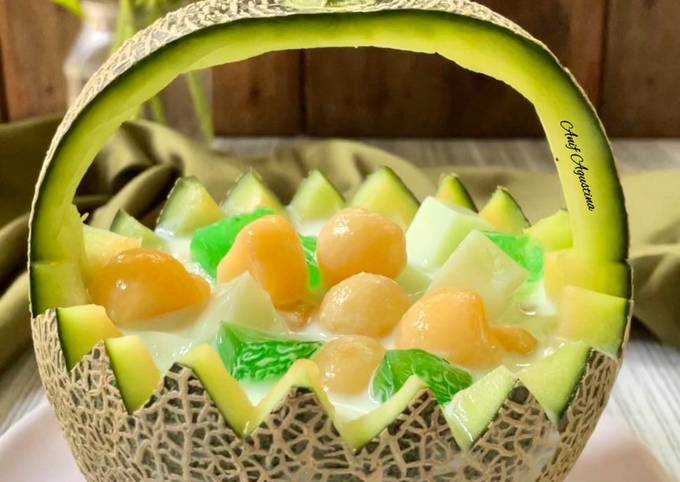 Resep Es Melon Susu Creamy oleh anif agustina - Cookpad