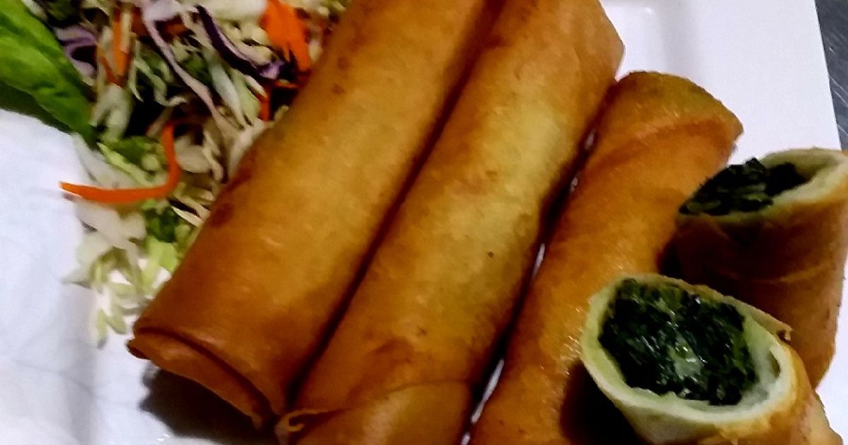 Spinach And Cheese Spring Rolls Recipe By สุประวีณ์ รัตนะ