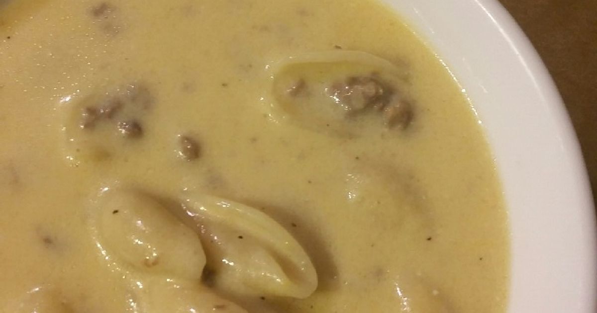 Beefy Mac & Cheese Soup Recipe By Stephie Can Cook