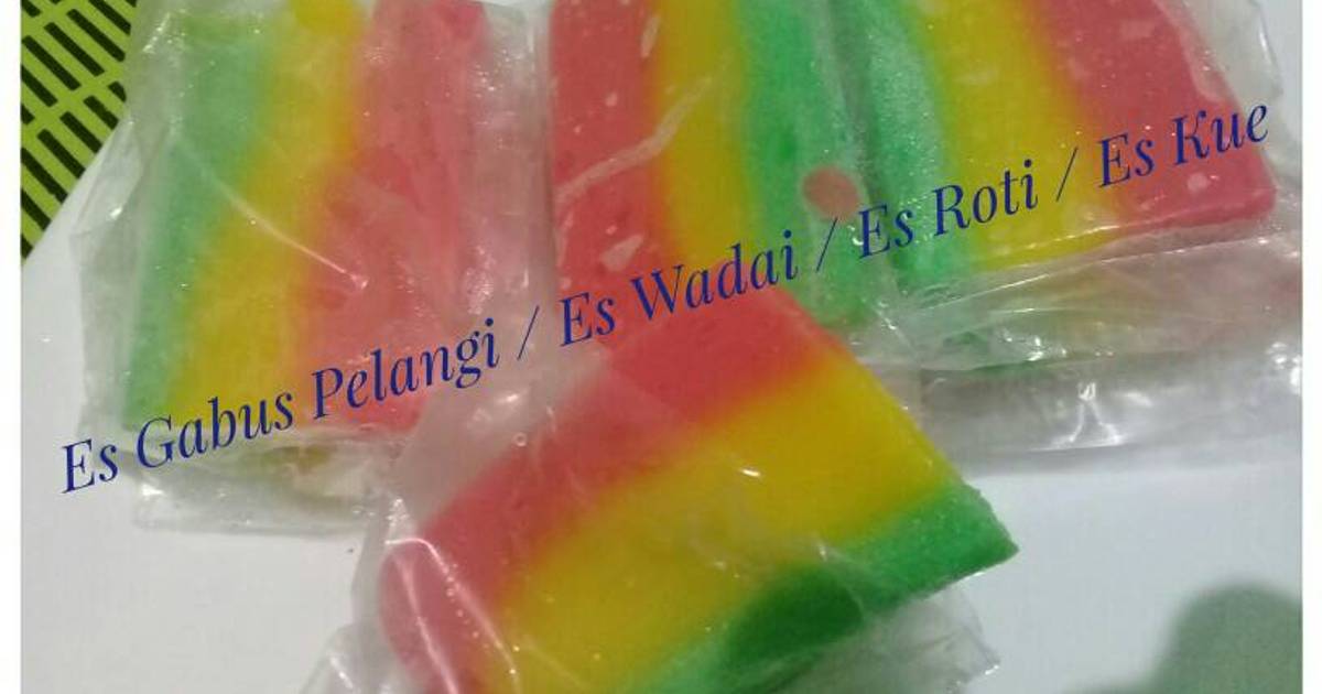 157 resep es wadai pelangi enak dan mudah - Cookpad