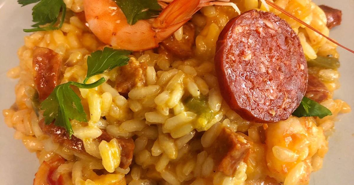 Risotto crevette - chorizo - poivrons 🇮🇹 de Aux douceurs de Gaelle ...