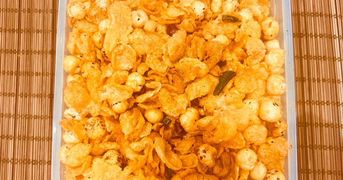 Makai Poha ️makhana Mixture Bombay Crispy Mix😋 Recipe by Anoli Vinchhi ...