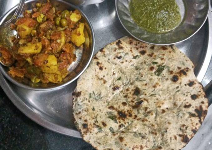 Makka methi roti Recipe by Misha teotia - Cookpad