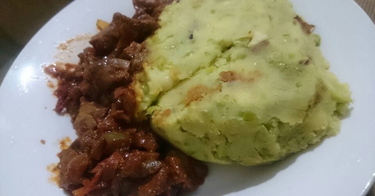 Liver and mokimo Recipe by Serah Wairimu. - Cookpad
