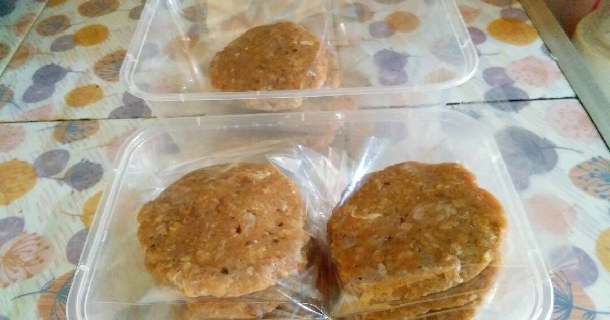 Resep Homemade Beef patty frozen (daging cincang pipih u isian burger ...