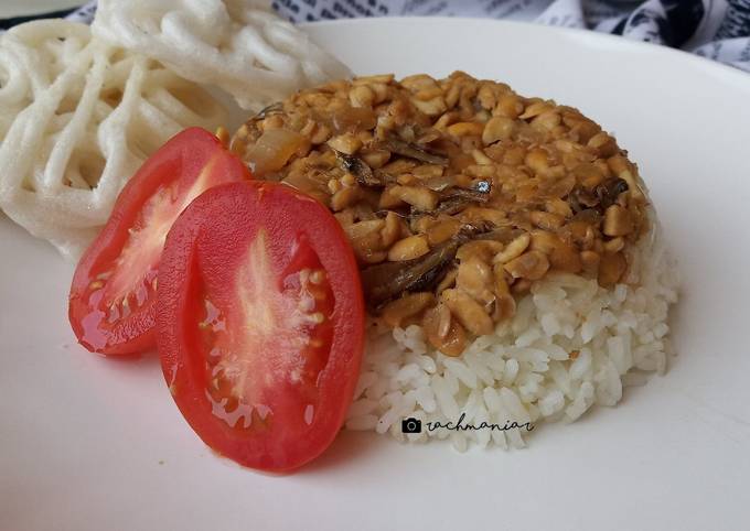 Resep Nasi tim tempe teri oleh Rachma Niar - Cookpad