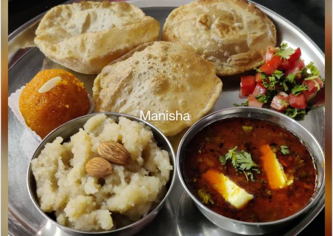 Shira Puri Thali Recipe by Manisha Malvi Angaitkar - Cookpad