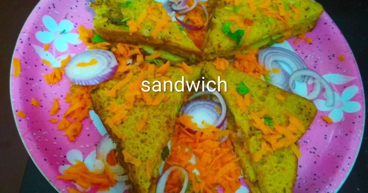 French Toast Besan Cheela Sandwich Recipe by Sharadha Sanjeev - Cookpad